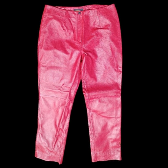 metrostyle | Pants & Jumpsuits | Vintage Red Leather Pants 4 New | Poshmark